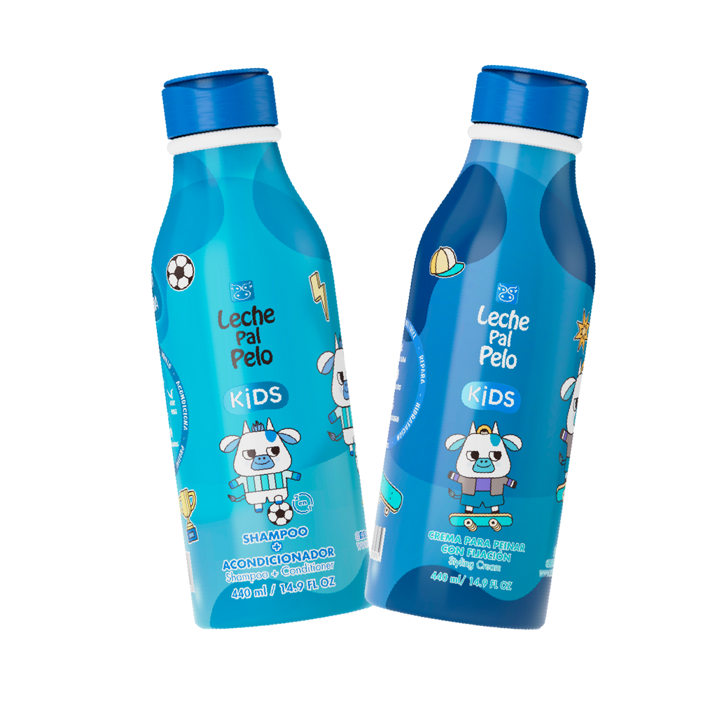 Combo Boys | Shampoo + Acondicionador + Crema Para Peinar – Leche pal Pelo